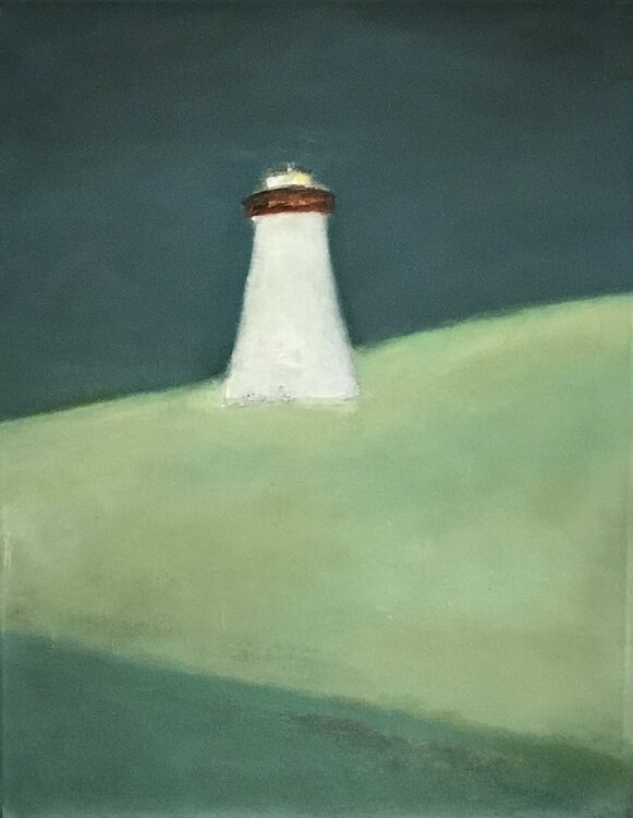 Lighthouse of St Barth by night de Nathalie Lepine (2023) : Peinture ...