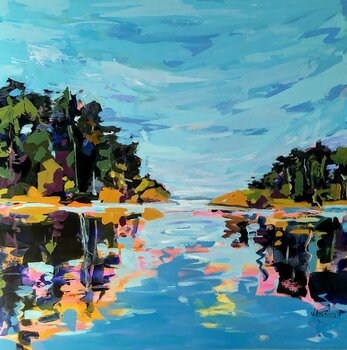 Garden Bliss by Judy Arsenault (2020) : Painting Acrylic on Canvas ...