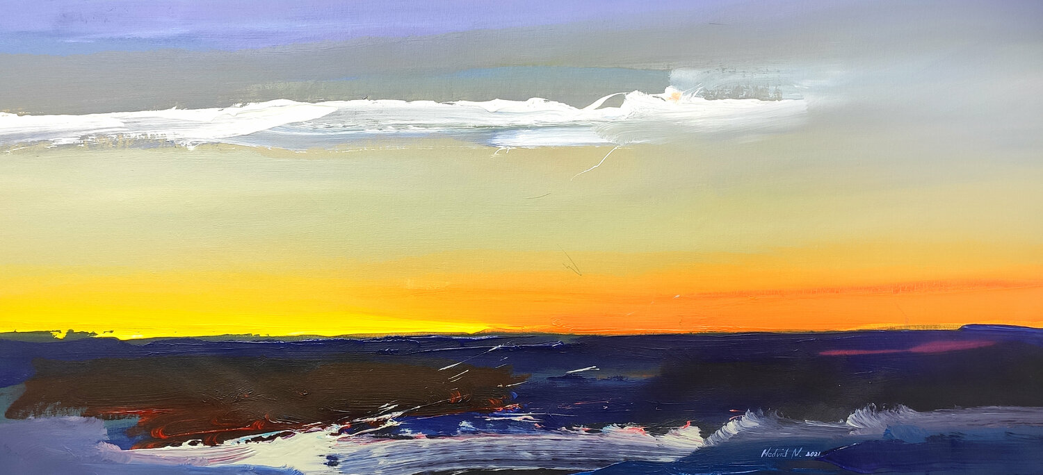 Depth of nature 84 by Nazarii Medvid (2021) : Painting Acrylic on ...
