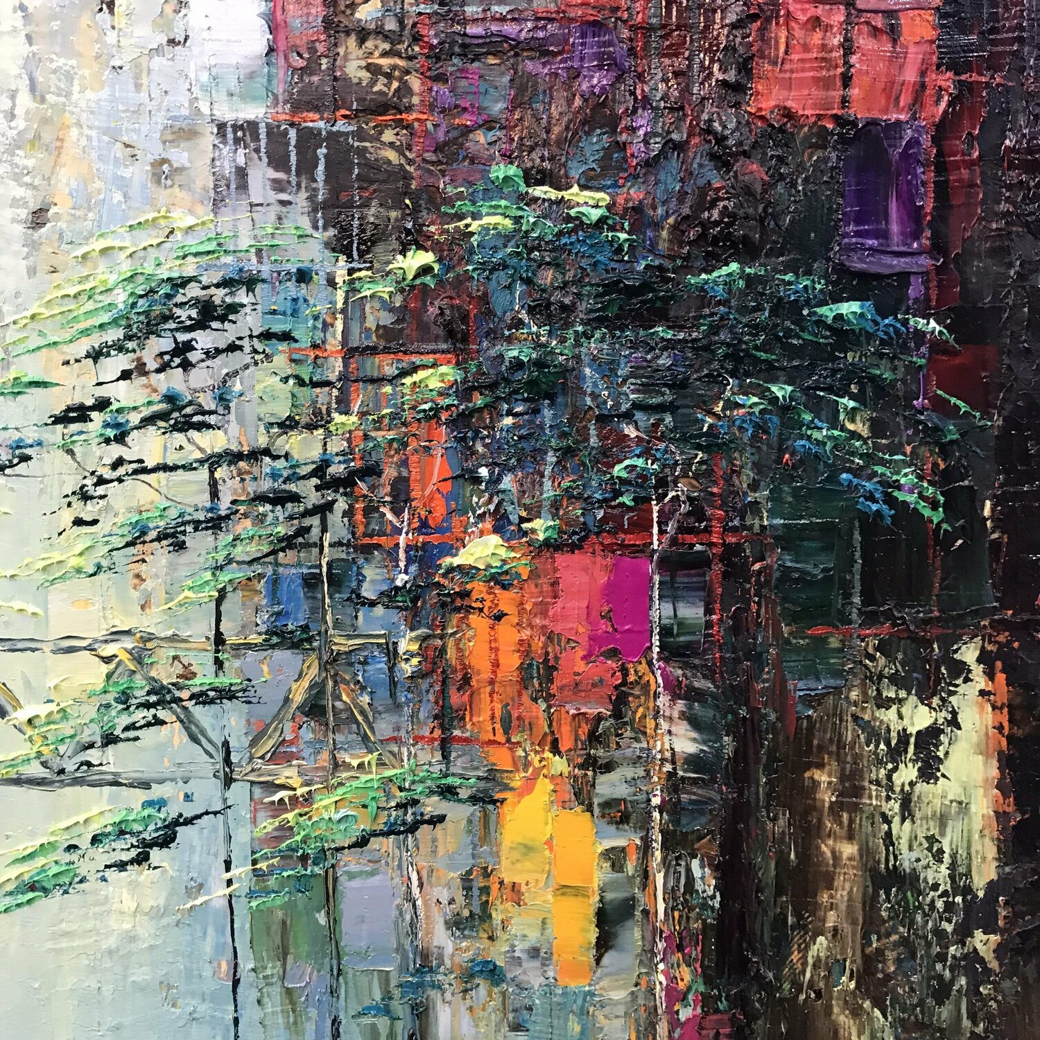 Spring Rain by Quan Le (2022) : Painting Oil on Wood - SINGULART