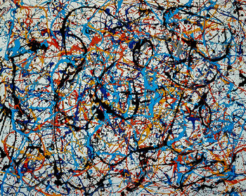 Constel - (H)160x(W)160 cm. Style of JACKSON POLLOCK. Abstract ...