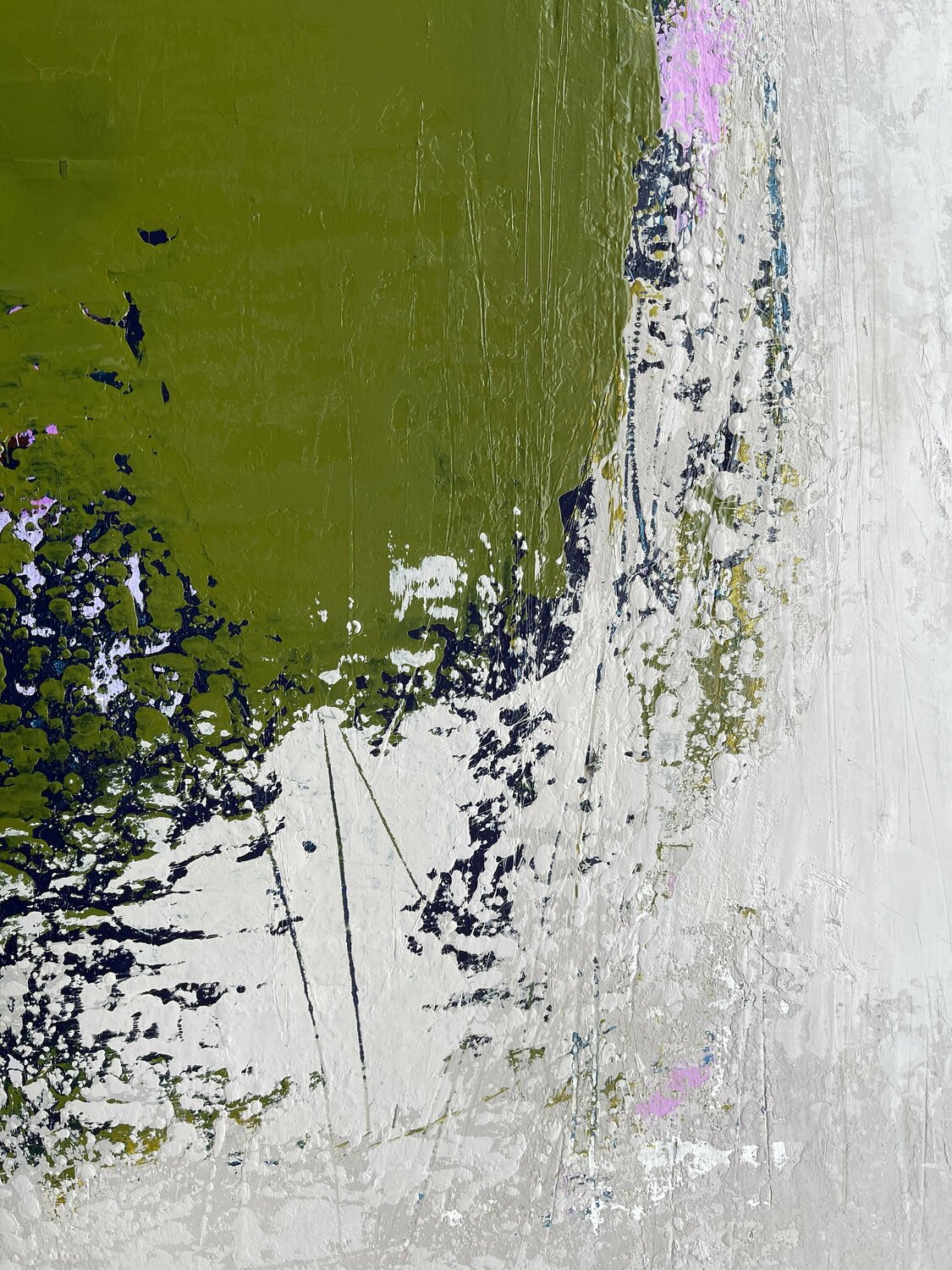 Pale Blue and Olive Blocks by Susan Handau (2021) : Painting Acrylic ...