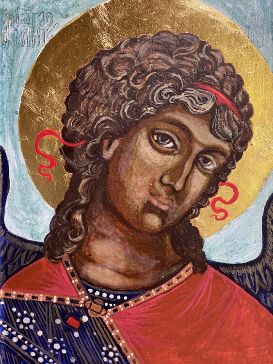 Archangel Michael by Dolgor Dugarova (2022) : Painting Tempera, Gilding ...