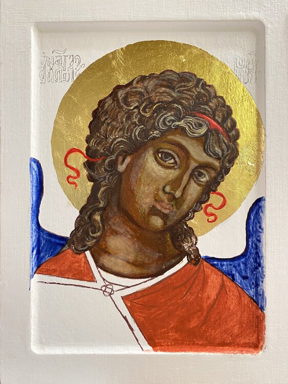 Archangel Michael by Dolgor Dugarova (2022) : Painting Tempera, Gilding ...