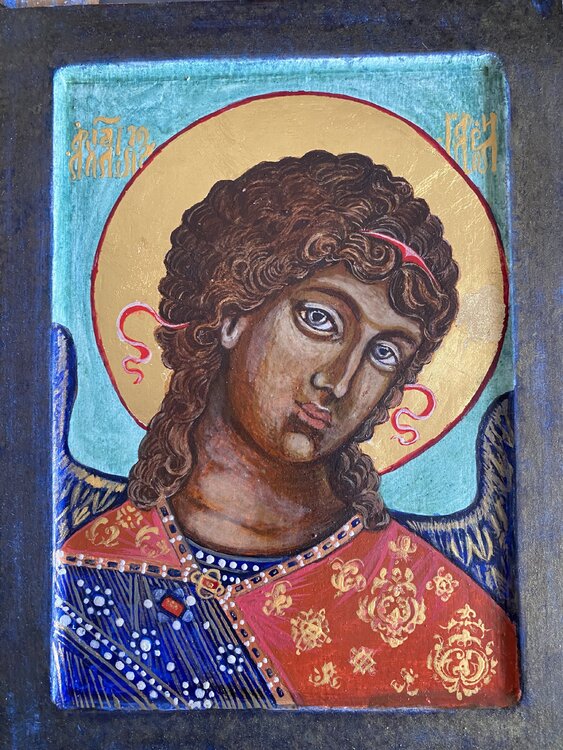 Archangel Michael by Dolgor Dugarova (2022) : Painting Tempera, Gilding ...
