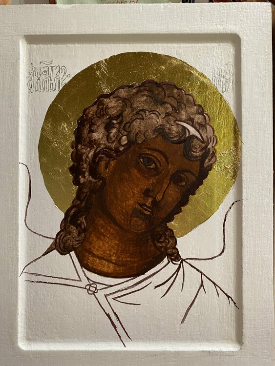 Archangel Michael by Dolgor Dugarova (2022) : Painting Tempera, Gilding ...