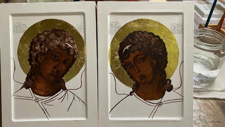 Archangel Michael by Dolgor Dugarova (2022) : Painting Tempera, Gilding ...