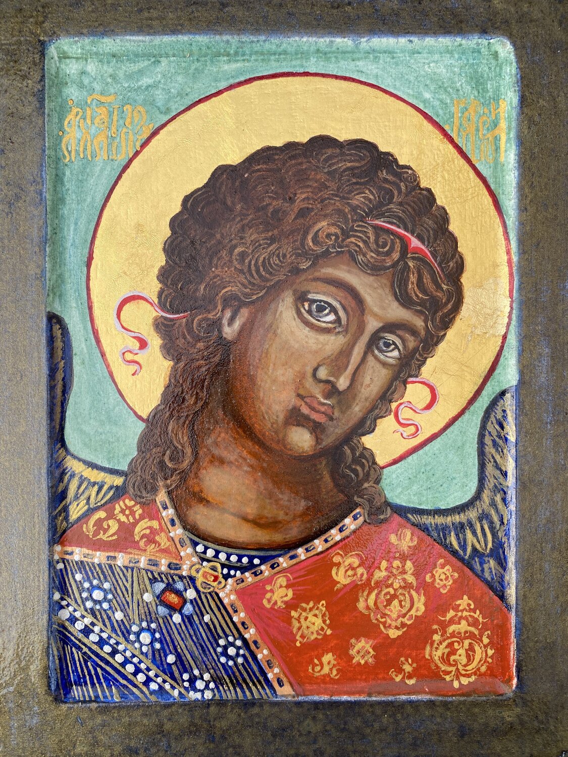 Archangel Michael by Dolgor Dugarova (2022) : Painting Tempera, Gilding ...