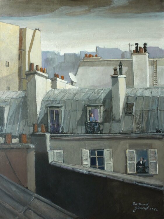 Le chat de la voisine by Bertrand Girard (2012) : Painting Acrylic on ...