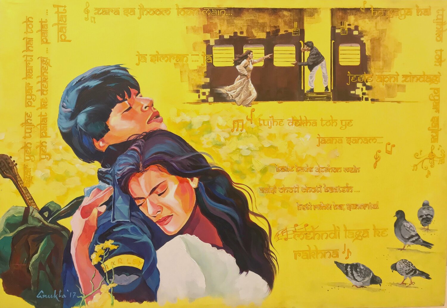 JA SIMRAN JA by Anukta Mukherjee Ghosh (2017) : Painting Acrylic on ...