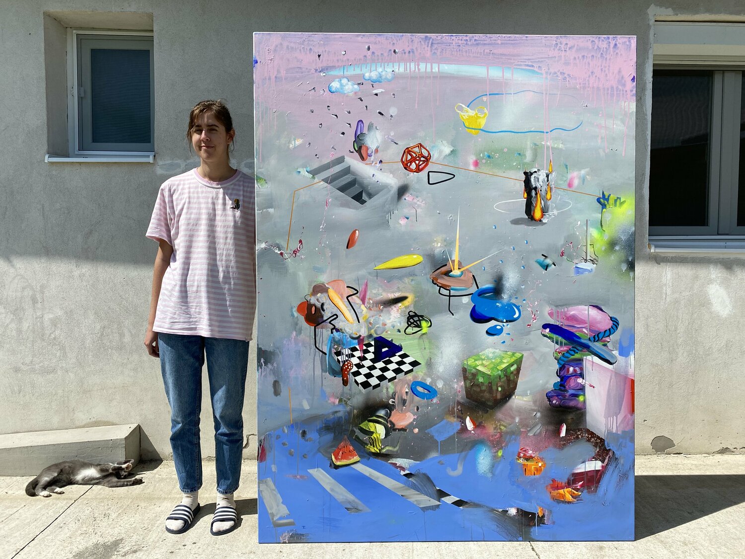 Hybrid Playground by Edith Torony (2018) : Painting Acrylic, Spray ...