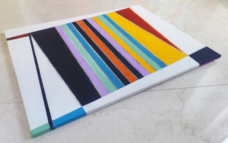 Active stripes by Mayumi Yamakawa (2022) : Painting Acrylic, Tempera on ...