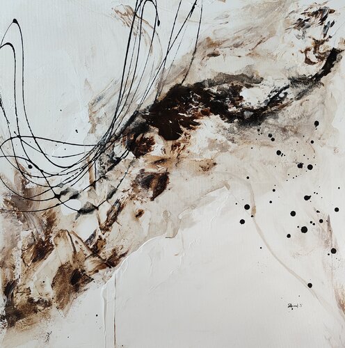 Abstract Coffee by Johanna Sanna (2022) : Painting Acrylic on Canvas ...