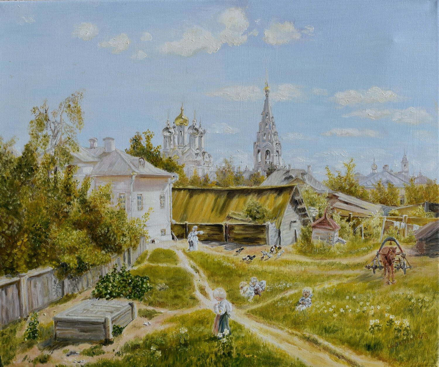 MOSCOW COURTYARD by Lusie Schellenberg (2020) : Painting Oil on Canvas ...