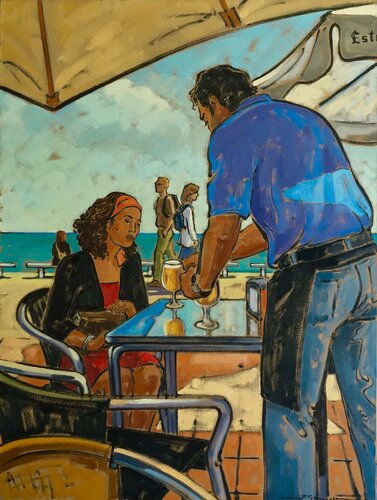 Glaïeuls et coupe de rosé by Jeannette Perreault (2016) : Painting Oil ...