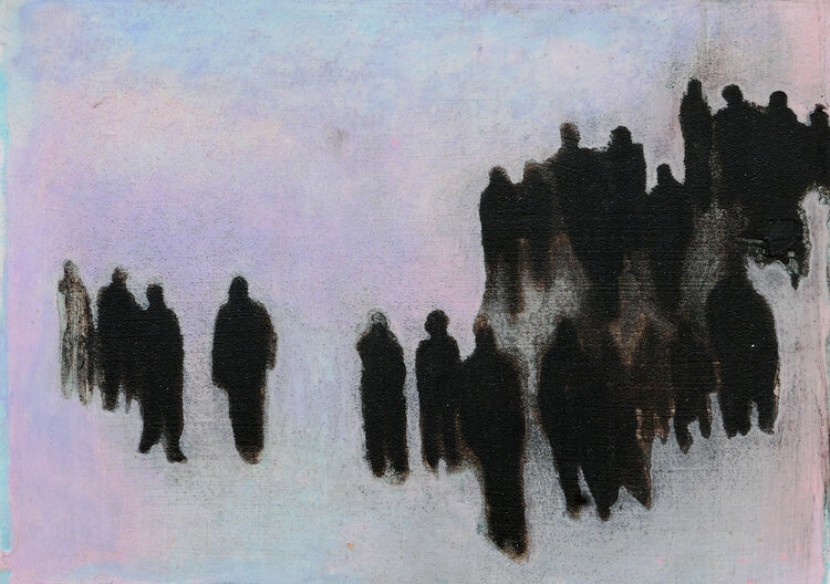 Humian(5) by Jean Francois Berjoan (2020) : Work on Paper Acrylic, Sand ...