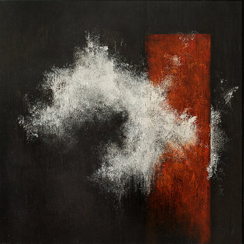 Crimson Sky by Peisy Ting (2021) : Painting Acrylic, Plaster on Canvas ...