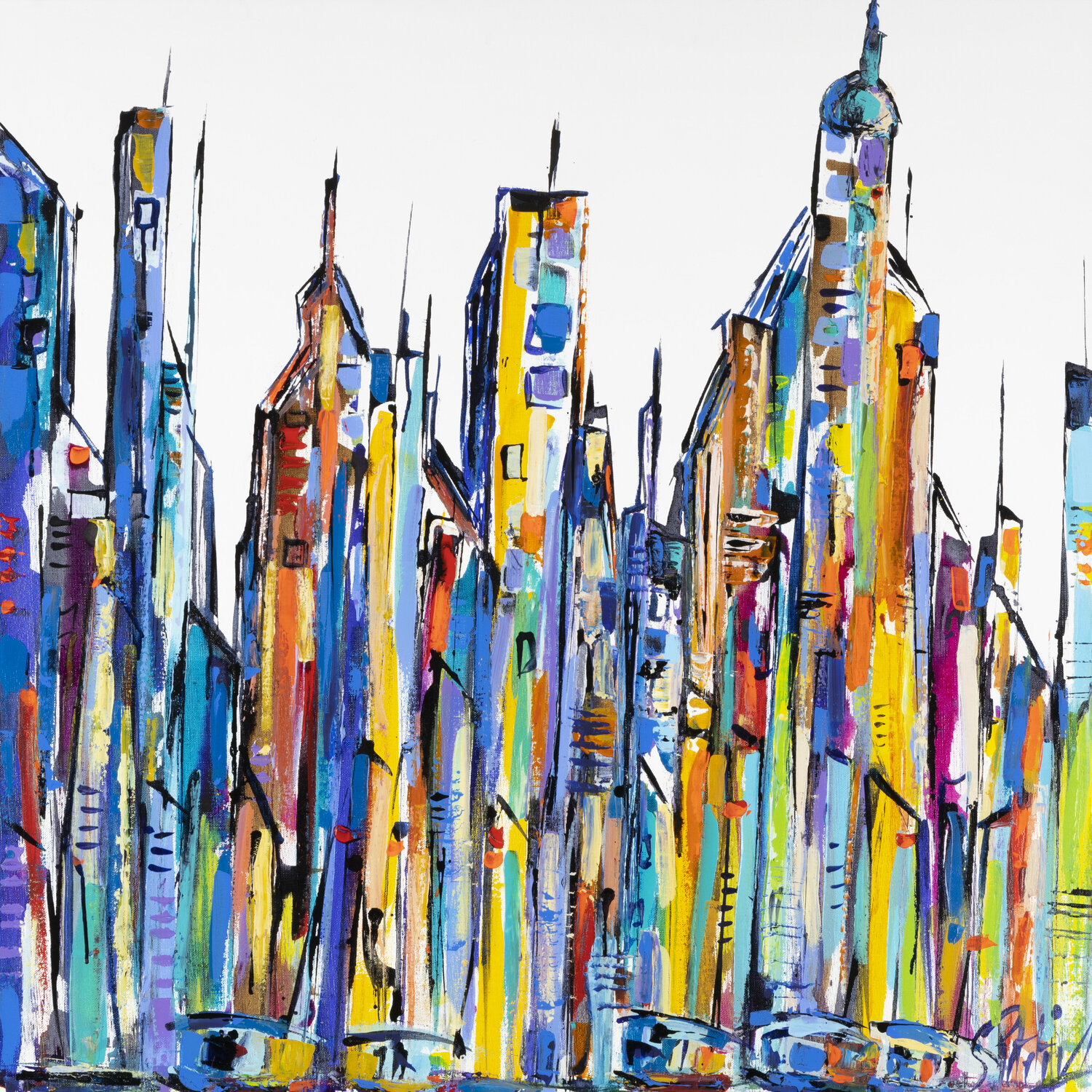 TUTTI COLORS OF MANHATTAN by Sophie Petetin (2020) : Painting Acrylic ...