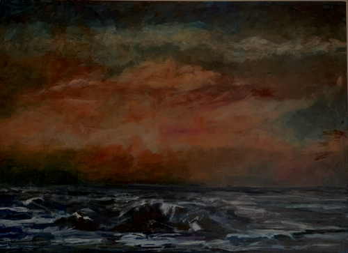Dark Sea Dubrovnik 1 by Marissa Zaknich (N.D) : Painting Oil on Canvas ...