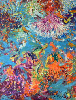 Les calanques de Cynthia Costello (2021) : Peinture Huile sur Toile ...