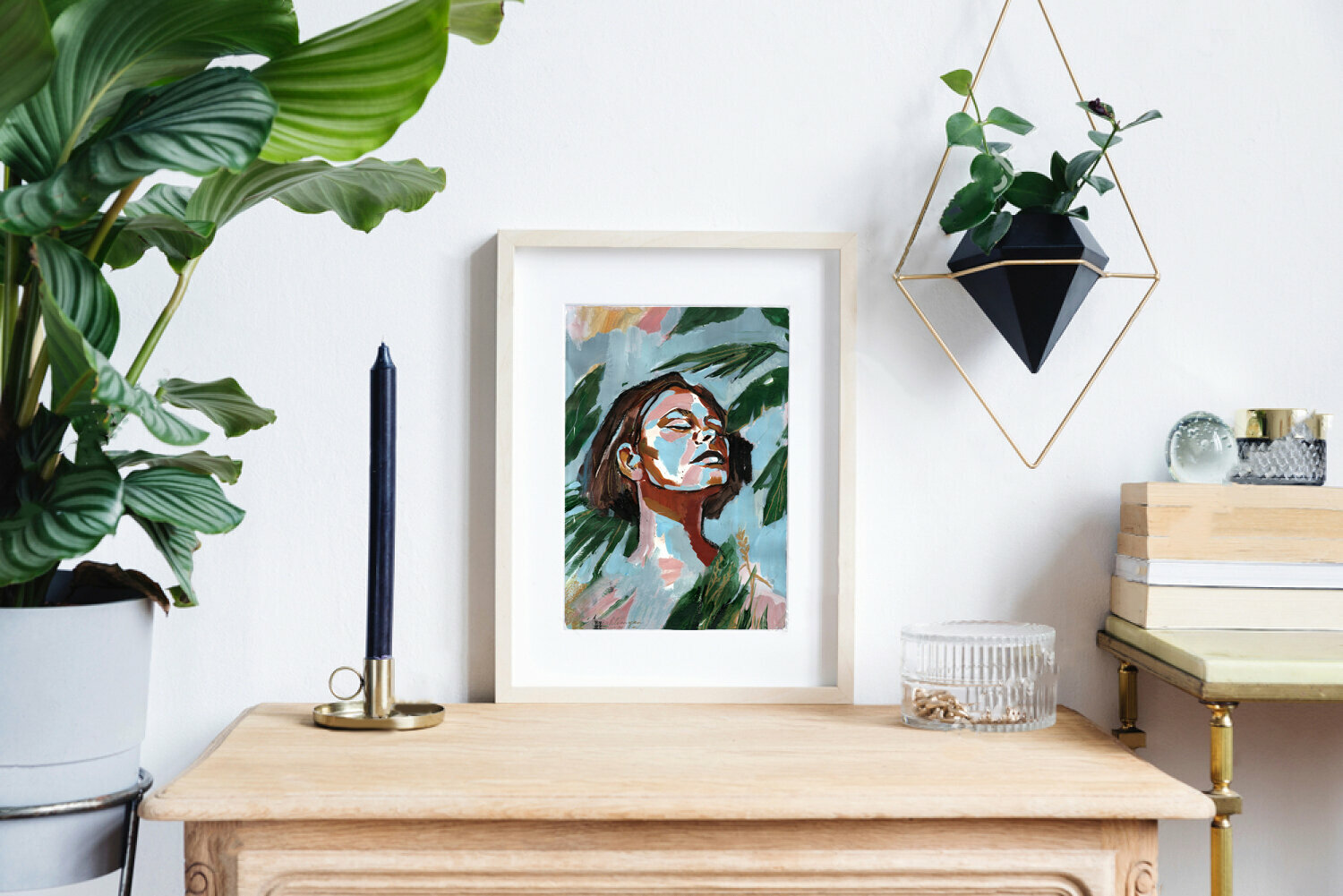 BLUE IS THE WARMEST COLOR - small colorful wall art, watercolor woman ...