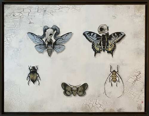 Tableau d'insectes II by Alex Saman (2023) : Painting Acrylic on Wood ...