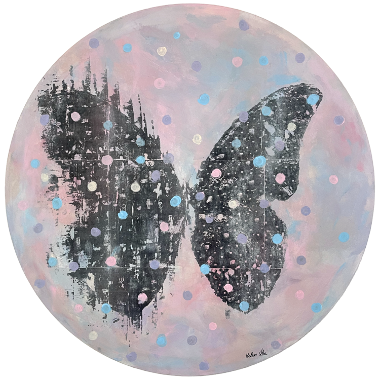 BUTTERFLY MATRIX POP ART by Helen She (2023) : Painting Acrylic ...