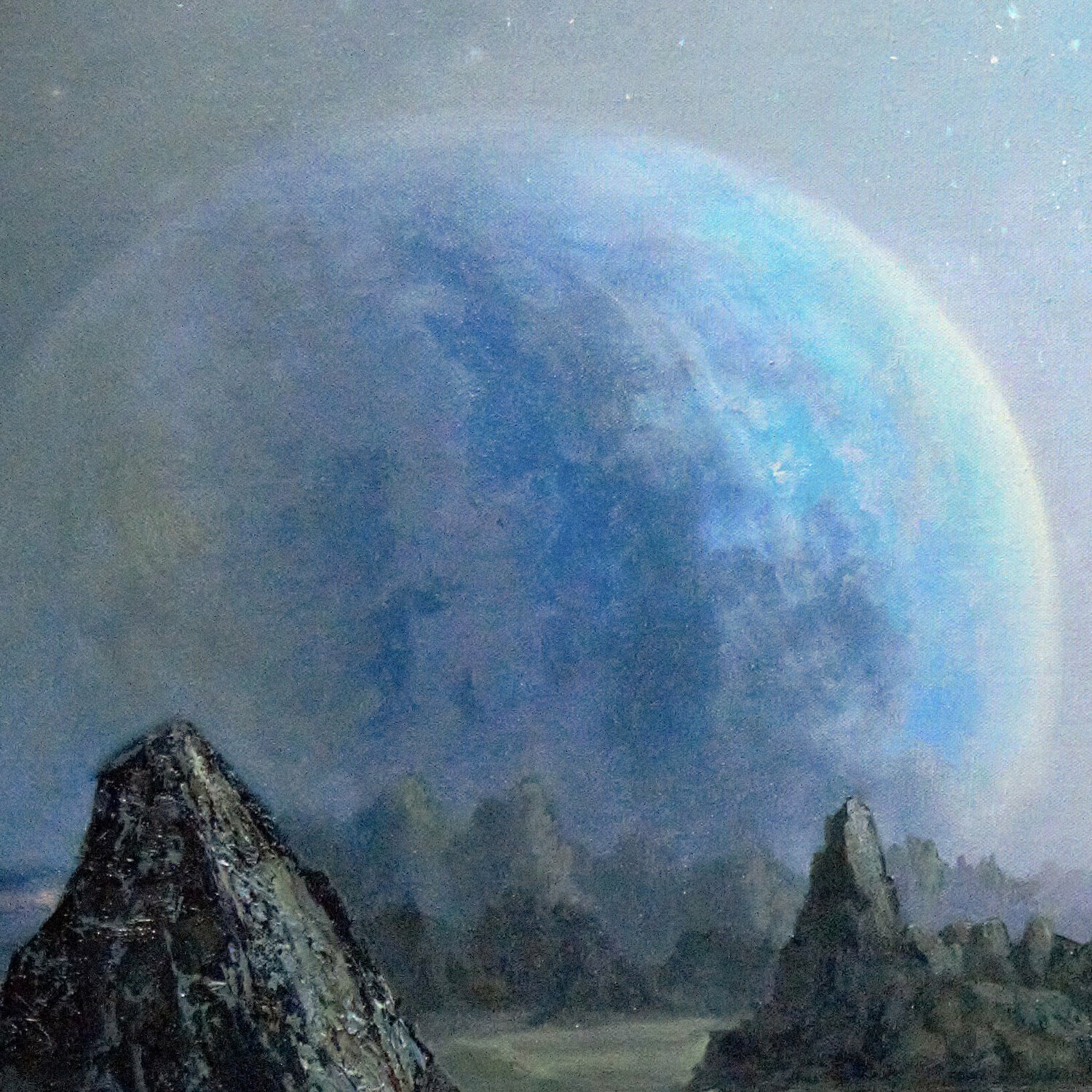 Outer space landscape oil painting by Dmitry Revyakin (2021) : Painting ...