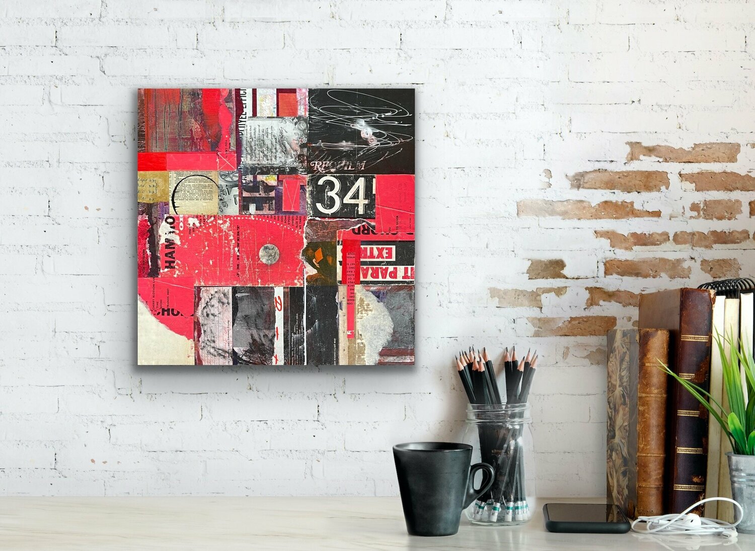 A Swinging Hot Spot by Barbara Reade (2021) : Painting Acrylic, Collage ...