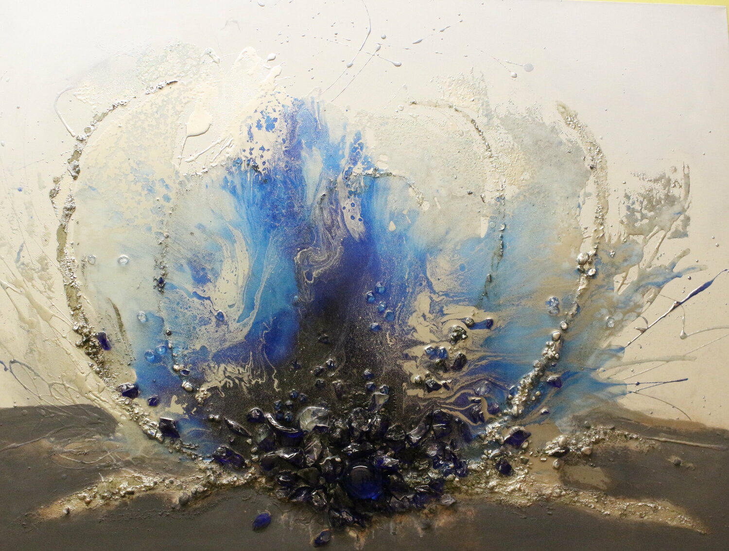 Blue Fire by Mary Barr Rhodes (2021) : Other Media Acrylic, Resin on ...
