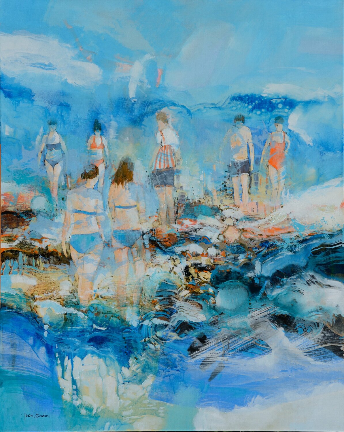 Blue beach de jean GODIN (2019) : Peinture Acrylique sur Toile - SINGULART
