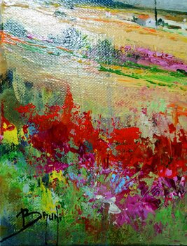 Plaine fleurie de Eric Bruni (2020) : Peinture Acrylique sur Toile ...
