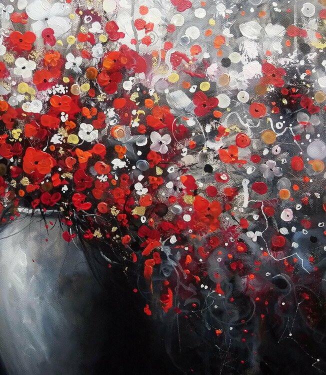 Fleurs au coeur noir de Eric Bruni (2021) : Peinture Acrylique, Huile ...