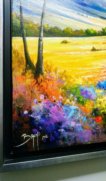 La montagne bleue n°02 by Eric Bruni (2018) : Painting Acrylic, Oil on ...