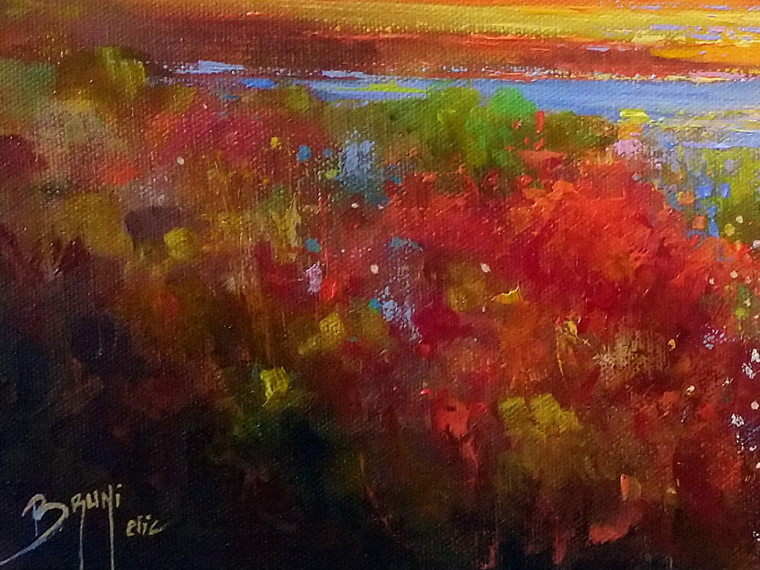 Plaine dans l'arène du ciel by Eric Bruni (2022) : Painting Acrylic ...