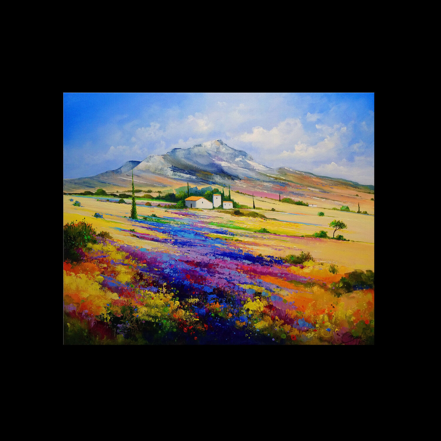 Prairie fleurie by Eric Bruni (2020) : Painting Oil on Canvas - SINGULART