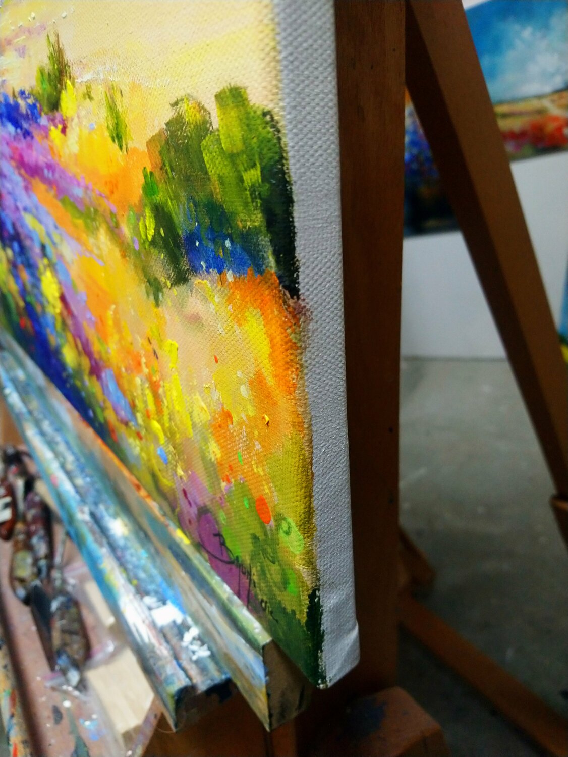 Prairie fleurie by Eric Bruni (2020) : Painting Oil on Canvas - SINGULART