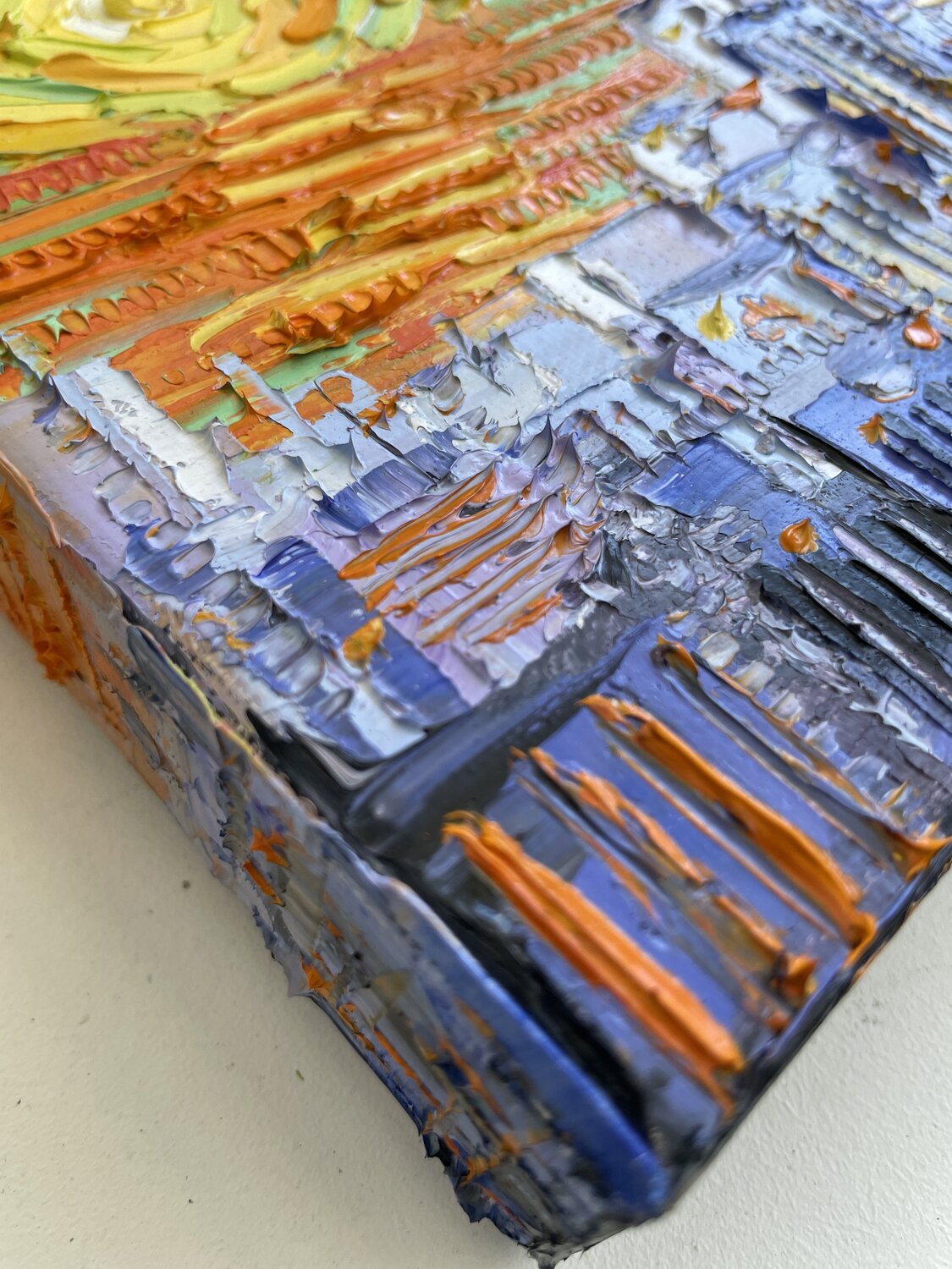 San Francis-Gogh Sunset by Lisa Elley (2022) : Painting Oil on Canvas ...