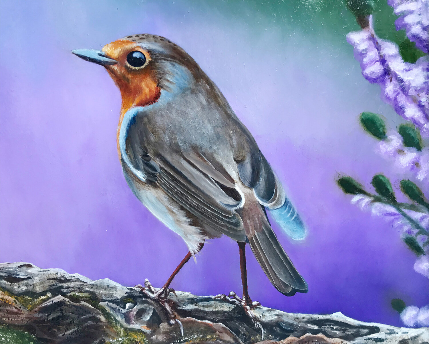 Red Robin by Elise Eekhout (2016) : Painting Oil on Wood - SINGULART