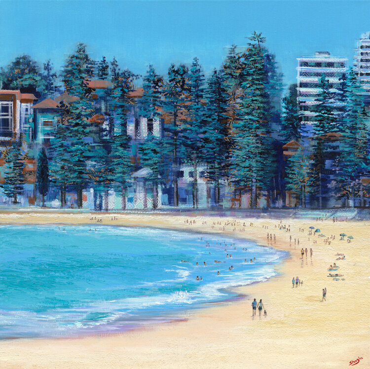 Manly Walk by Shazia Imran (2021) : Other media Acrylic, Collage on ...