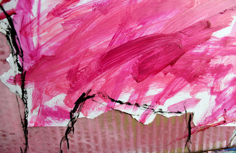 Pink tapir by Irina Tsypilova (2022) : Work on Paper Acrylic, Collage ...