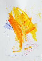 Pink tapir by Irina Tsypilova (2022) : Work on Paper Acrylic, Collage ...