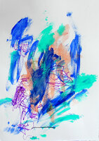 Pink tapir by Irina Tsypilova (2022) : Work on Paper Acrylic, Collage ...