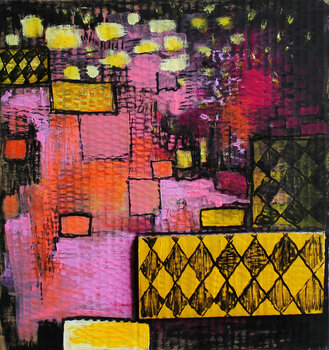 Pink tapir by Irina Tsypilova (2022) : Work on Paper Acrylic, Collage ...