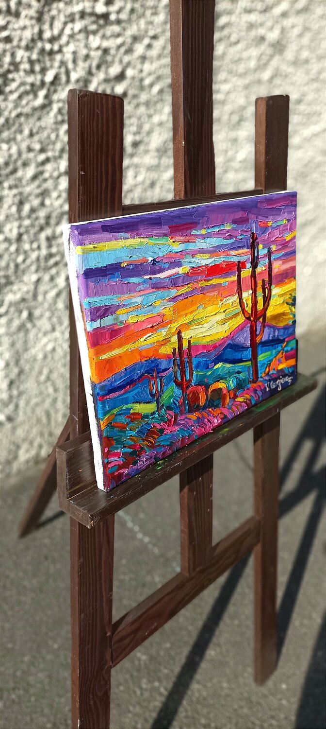 Arizona sunset 4 by Vanya Georgieva (2023) : Painting Oil on Linen - SINGULART