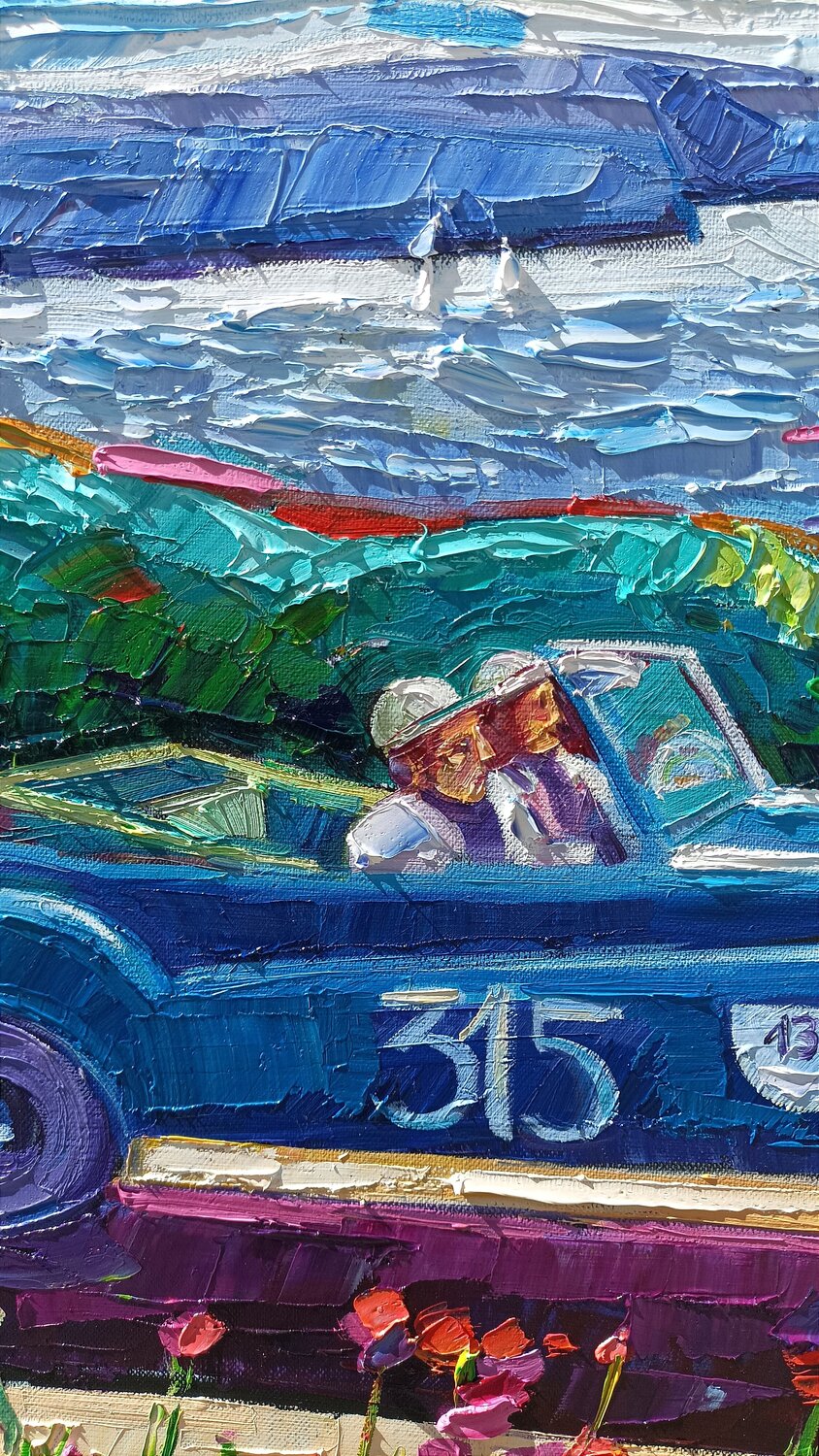 Mille miglia 6 / Around lake Trasimeno by Vanya Georgieva (2023) : Painting Oil on Linen - SINGULART