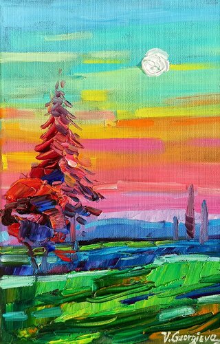 Lavender joy by Vanya Georgieva (2022) : Painting Oil on Canvas - SINGULART