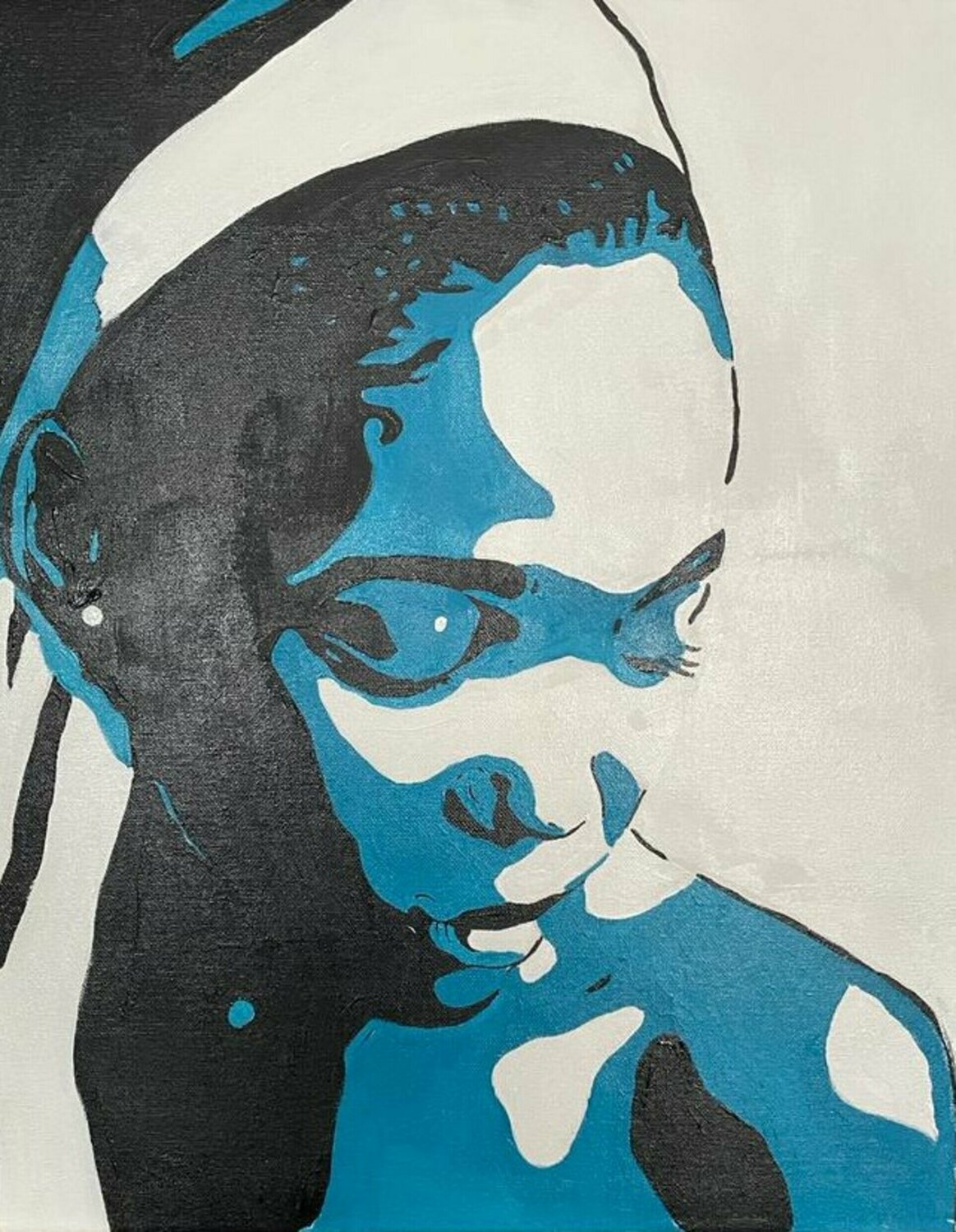 The girl in blue by Elisa Bonotti (2021) : Painting Acrylic, Ink on ...