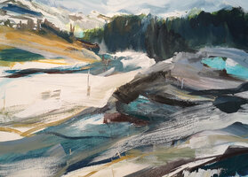 GreenLand 4 by Kerstin Grobler (2018) : Painting Gouache on Canvas ...