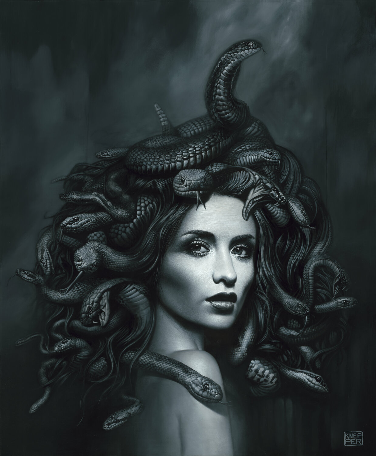 Medusa by Michael Knepper (2019) : Painting Acrylic, Oil on Canvas ...